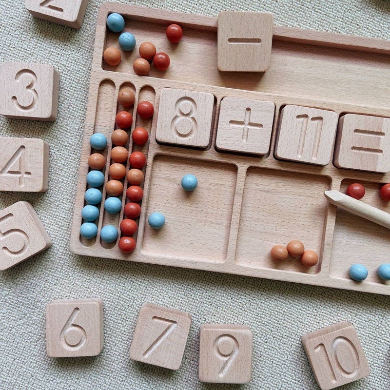 Wooden Mathematics Tool/Montessori Learning Math/Tracing Board | Shopee ...