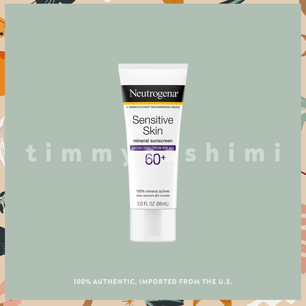 NEUTROGENA Sensitive Skin Mineral Sunscreen SPF60+ 3oz / 88ml | Shopee ...