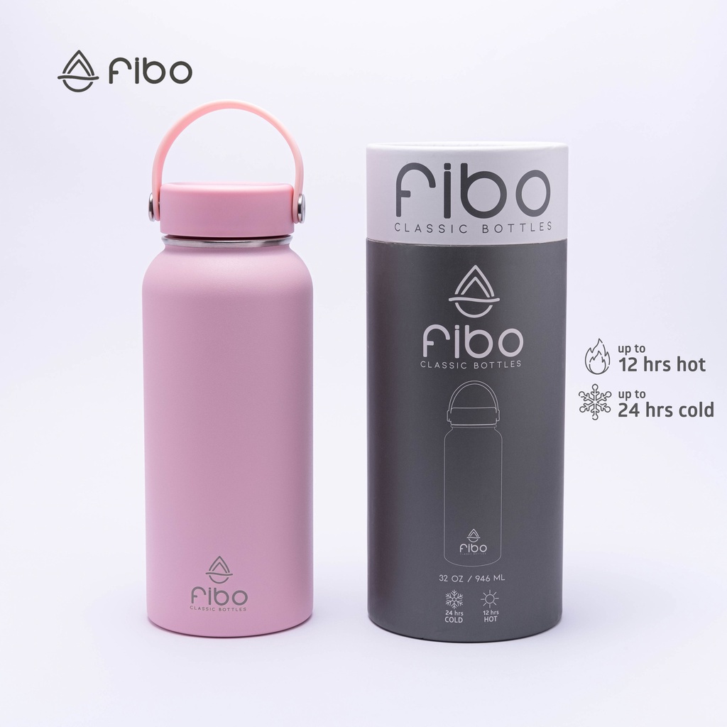 Fibo Classic Bottles 32oz Wide Mouth Insulated Stainless Steel Water ...