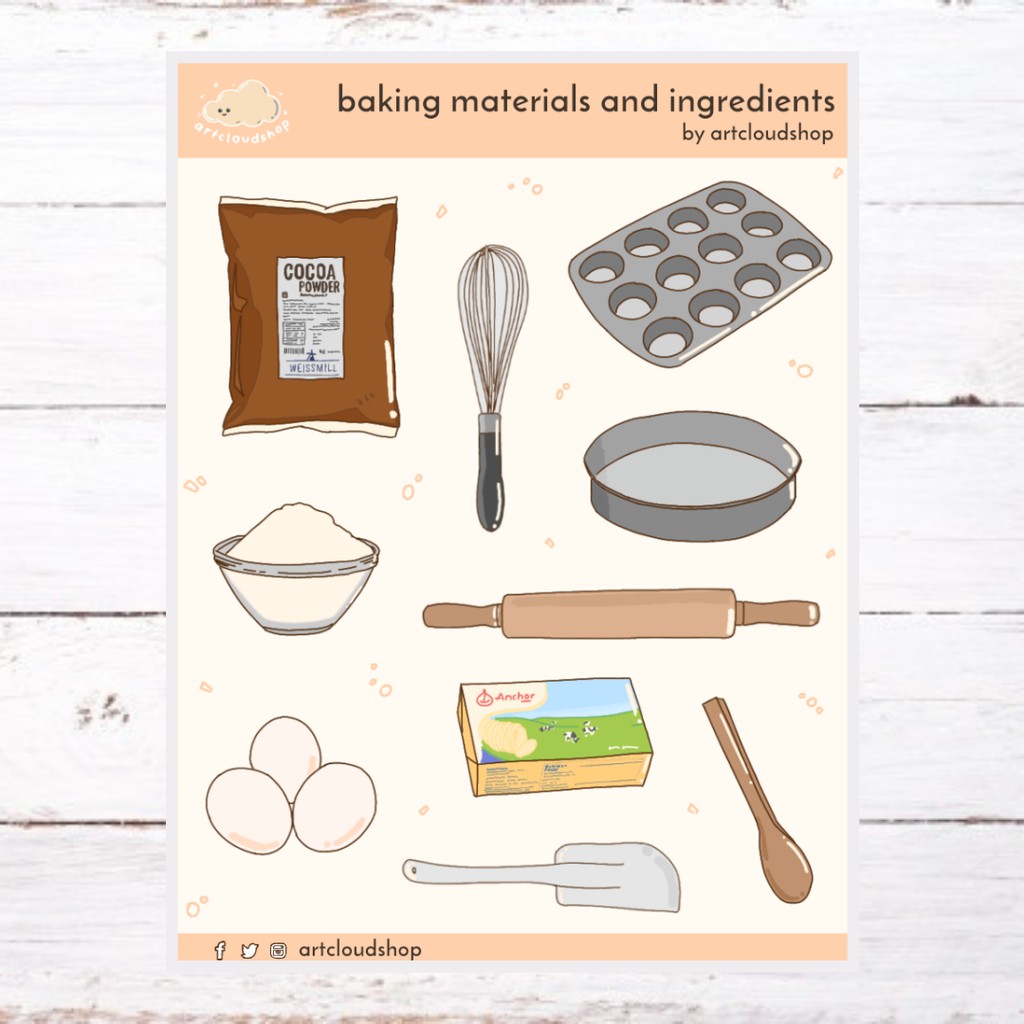 Baking Materials & Ingredients Sticker | Shopee Philippines