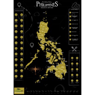 Philippines Scratch Map Size 82.5 x 59 cm (81 Provinces Scratch-Off Map ...