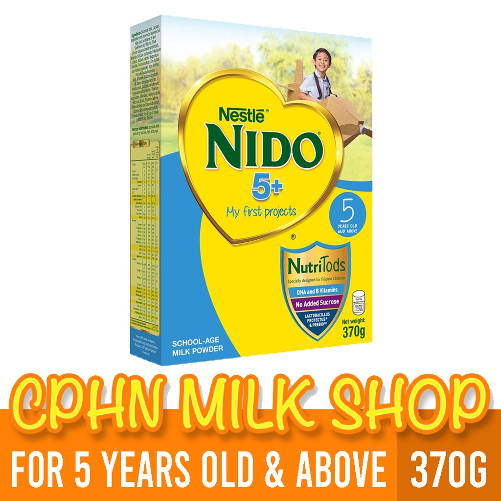 NIDO® 5+ 370g For Children Above 5 Years Old Powdered Milk Drink ...