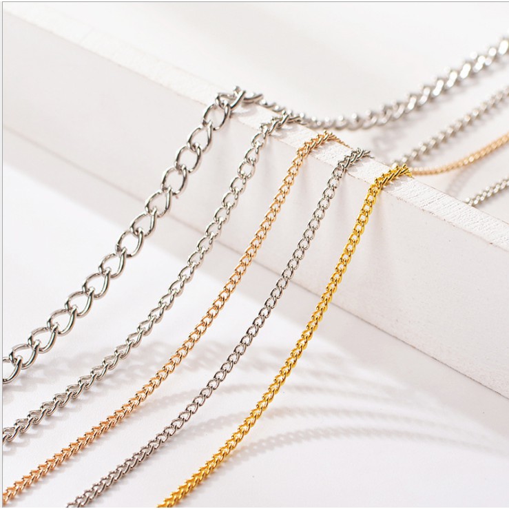 Cross necklace, chain, encryption chain, small chain, DIY jewelry ...