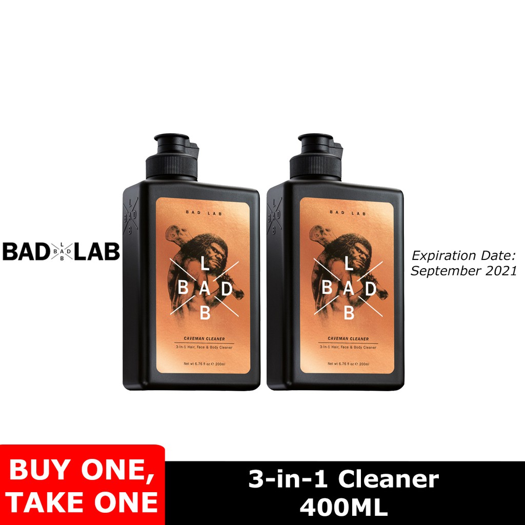 Buy 1 Take 1 Bad Lab Mens Grooming Caveman Hair, Face, Body Shampoo ...