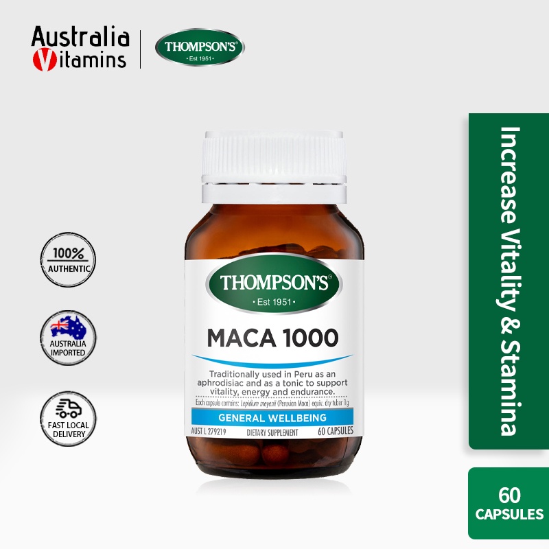 Thompsons Maca 1000 60 Capsules | Shopee Philippines