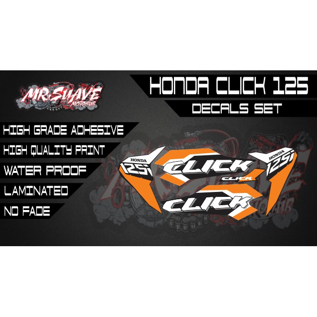 Honda Click 125 Stock Decals Set | Shopee Philippines