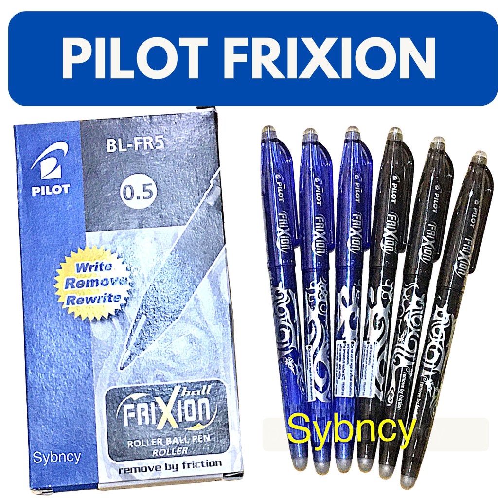 Pilot Frixion Ballpen 0.5 / Refill - Ballpen with Eraser Black Blue ...