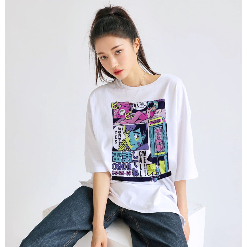 Aesthetic Japanese Anime Oversized T shirt Unisex fashion Men Women ...