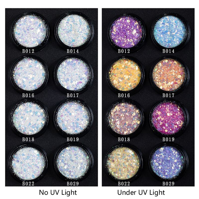 Boom UV Color Change Mica Powder Sunlight Reactive Sequain Glitter ...