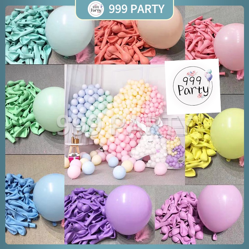 999party 10inch (10pcs) Pastel Macaroon Balloons Birthday Decorations ...