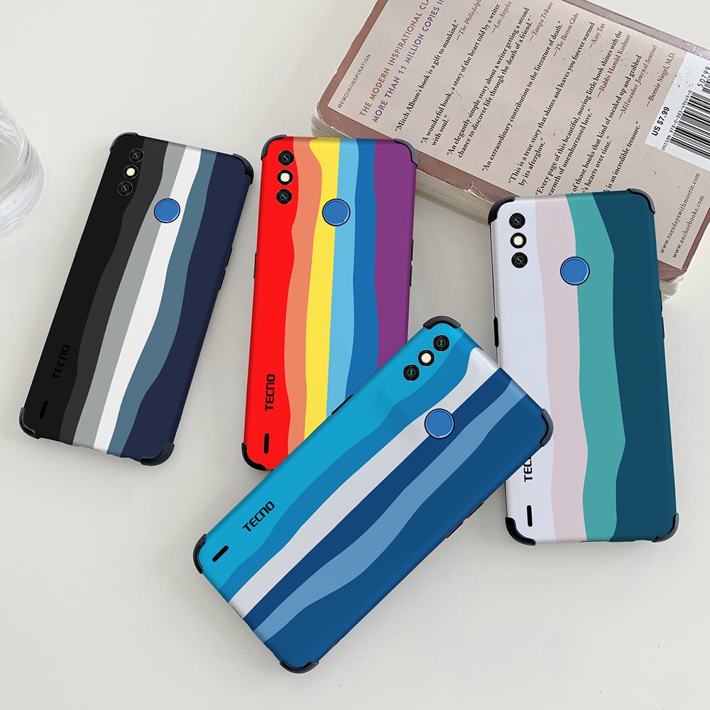 Original Rainbow Color Case TECNO Spark 7 Pro 6 Go 5 Air Casing Brand ...