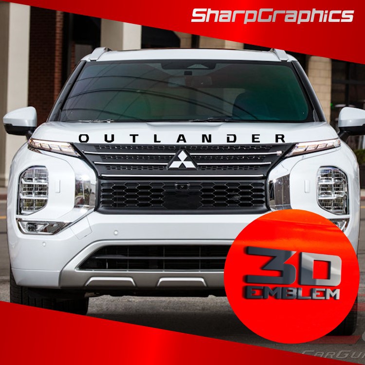 Mitsubishi Outlander 3D Hood Emblem Set | Shopee Philippines