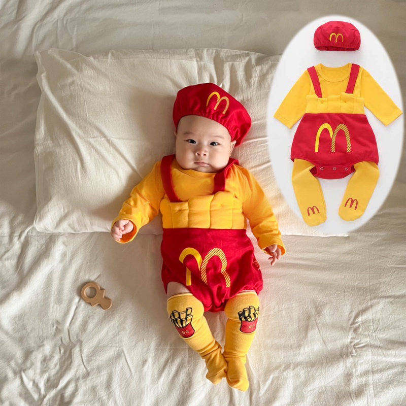 Newborn Baby Mcdo Costume French Fries Birthday Theme Party Outfit ...