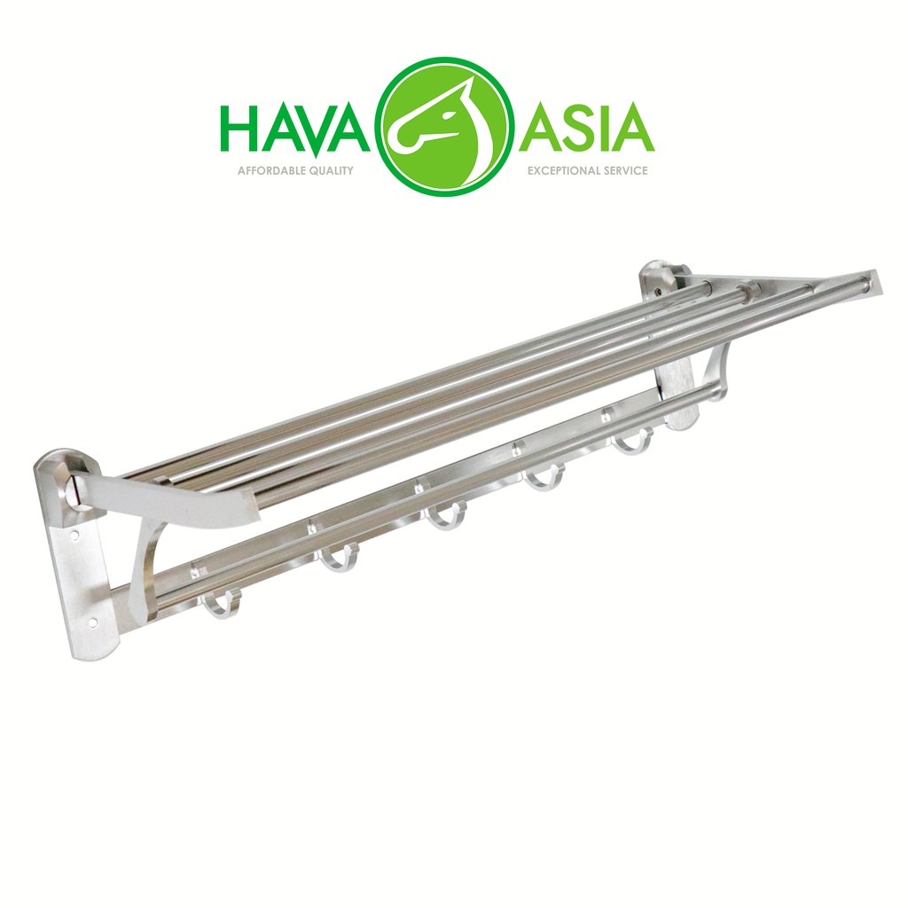 HavaAsia Aluminum Towel Rack With Hook (8318 Al W Hook) | Shopee ...