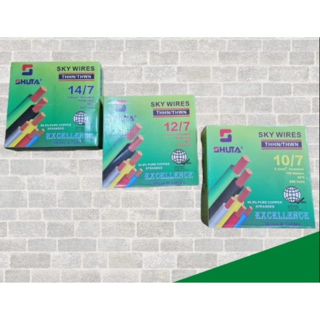 THHN THWN Stranded Wire Shuta (per box) 14/7 (2.0mmm) 12/7 (3.5mm ...