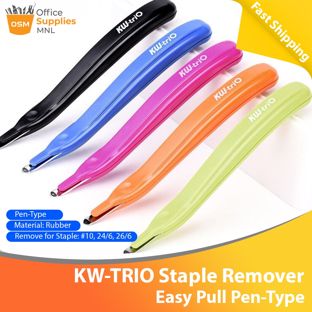KW-TRIO Staple Remover Featured Easy Pull Pen-Type Magnetic Head ...