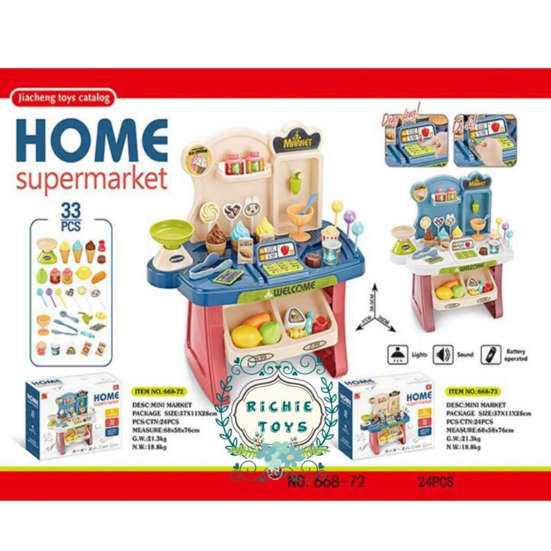 Supermarket PLAYSET-MINIMARKET PLAYSET Toys | Shopee Philippines