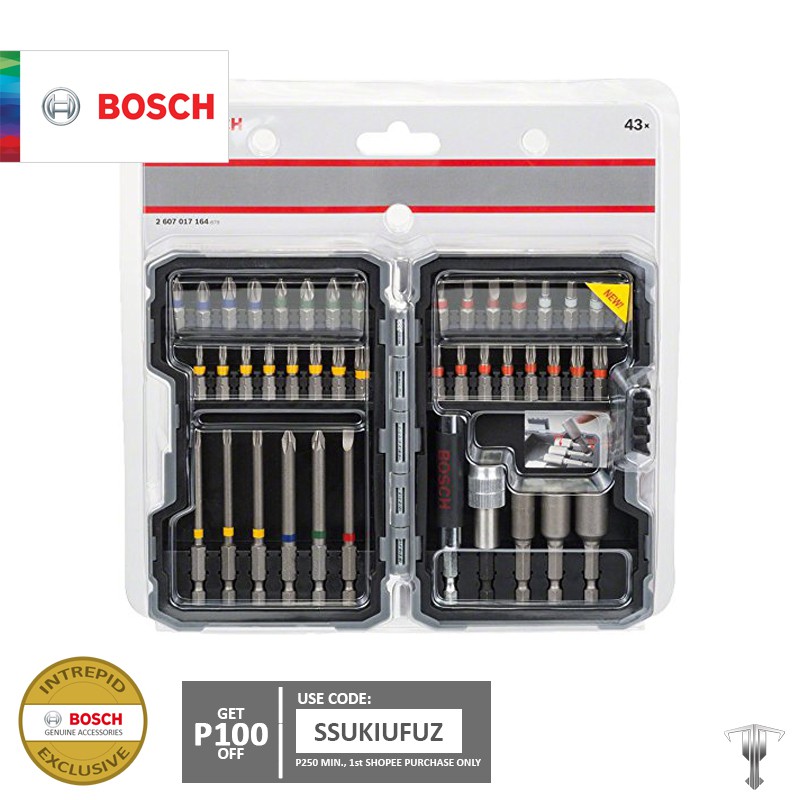 Bosch 2607017164 43 piece Colour Coded Screwdriving Set | Shopee ...