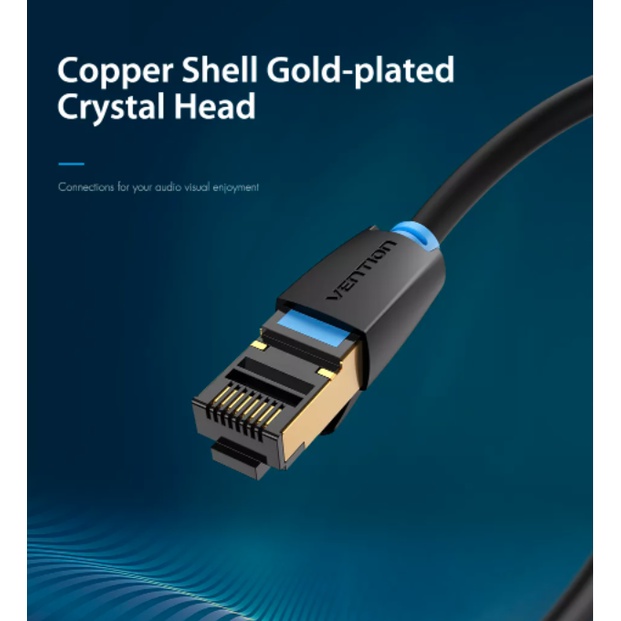Vention Ethernet Cable Cat8 RJ45 SFTP Lan Cable 40Gbps Super Speed Gold ...