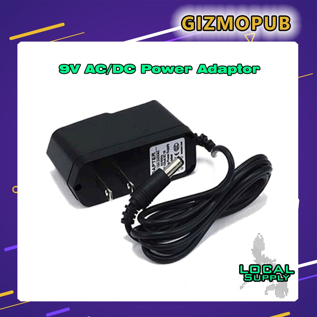 9V 1A 2A AC/DC Power Adapter Guitar Pedal Center Negative Positive ...
