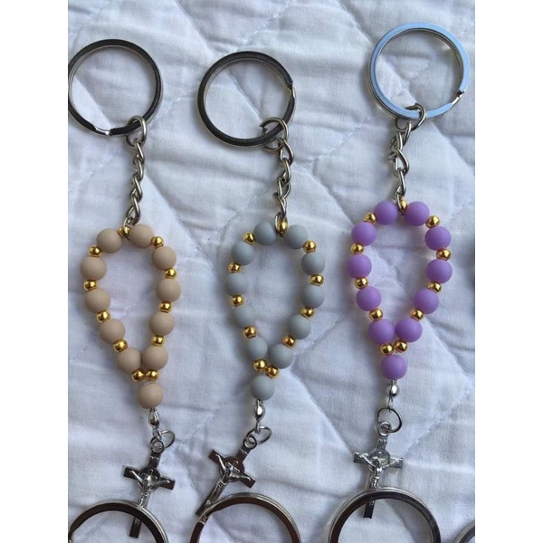 CLASSY MINI ROSARY KEYCHAIN-SOUVENIR/GIVEAWAYS | Shopee Philippines