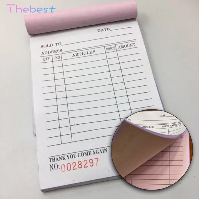 Thebest 64K Receipt Resibo With Carbon 2x25pages High Quality Paper ...