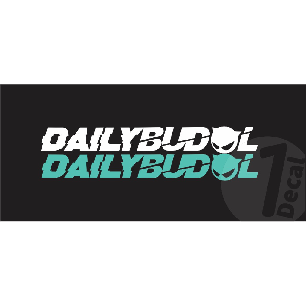 DAILYBUDOL Teal & White Set sticker/decal | Shopee Philippines