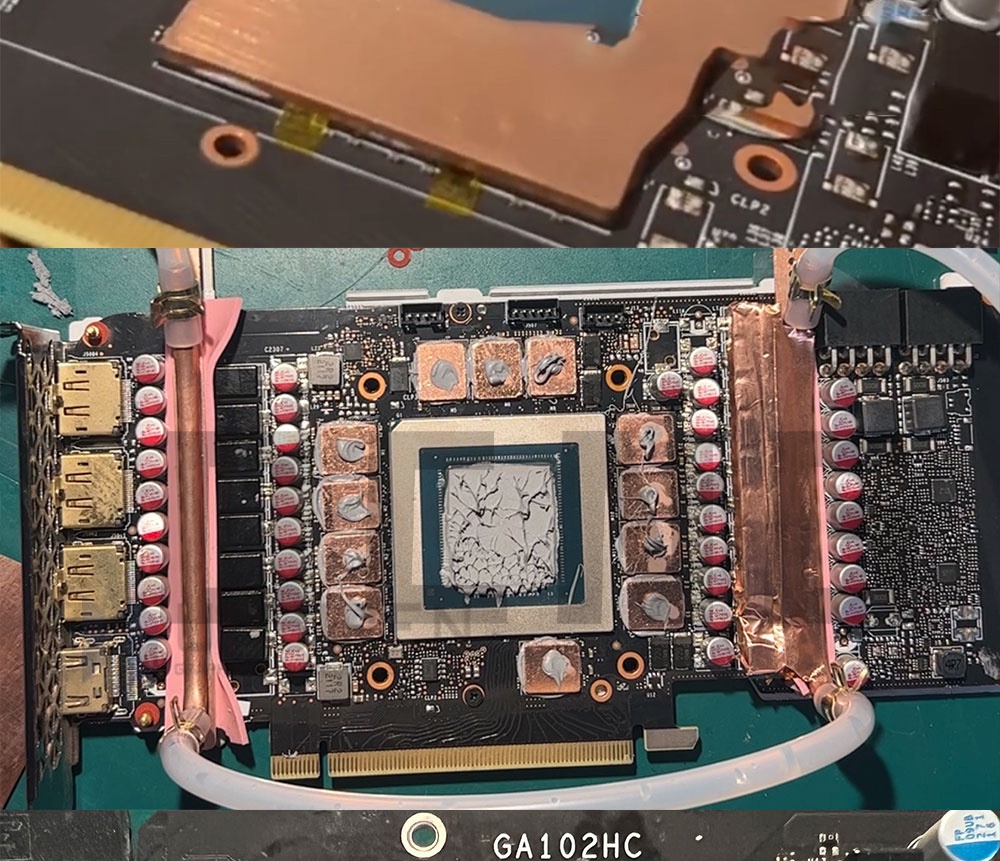 GPU RAM Copper Heat Sink For Radiator Memory Miner RTX 3090 3080 3070 ...