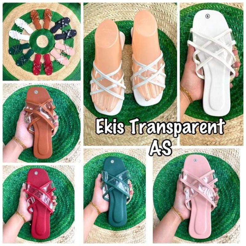 ekis transparent edition 12 pair/1 dozen outdoor slipper | Shopee ...