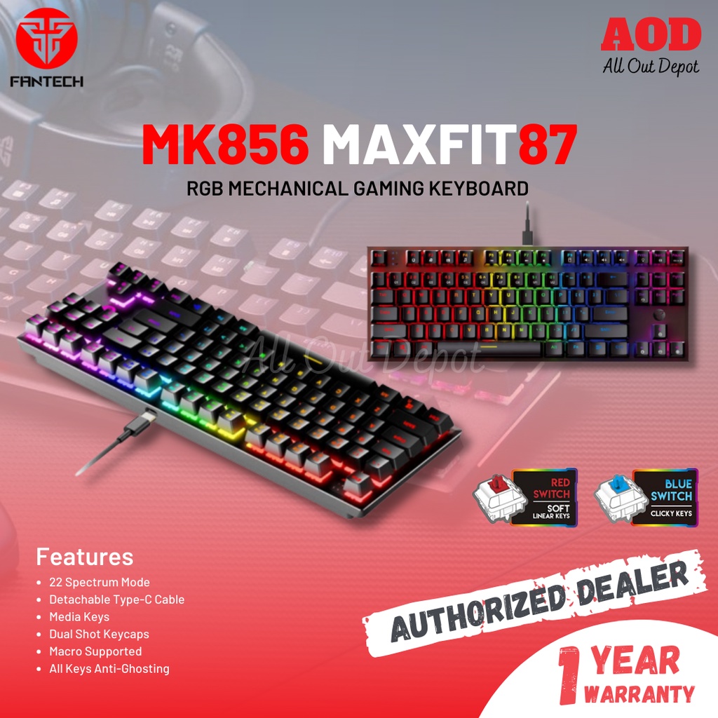 Fantech MK856 Maxfit87 RGB Mechanical Keyboard | Shopee Philippines