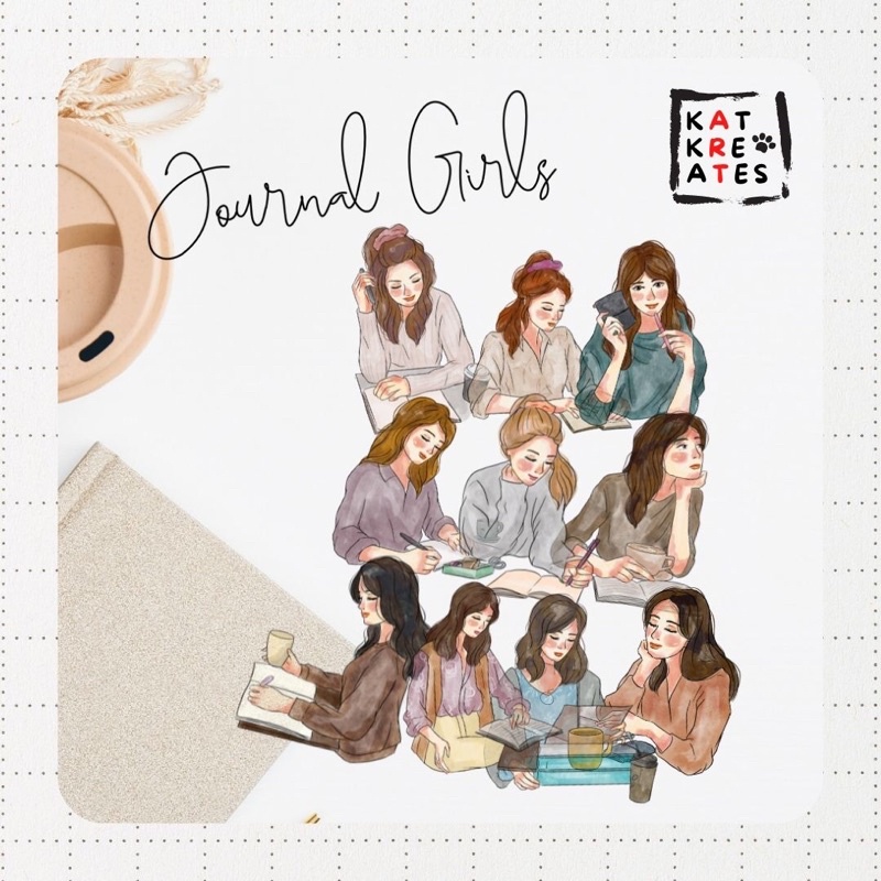 Katkreates Journal Girl Sticker | Shopee Philippines