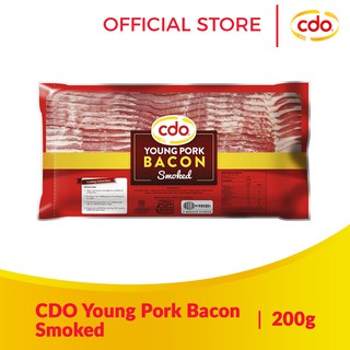 CDO Young Pork Bacon Smoked 200g | Shopee Philippines