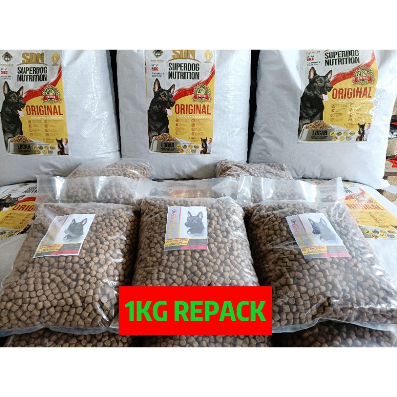 SDN 42% PROTEIN ORIGINAL SUPERDOG NUTRITION DOG FOOD 1KG(REPACK ...