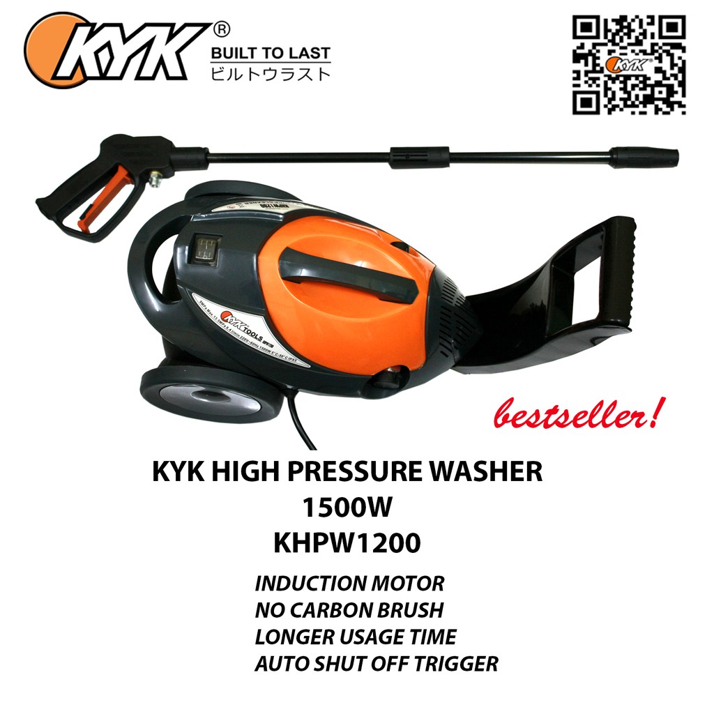 KYK HIGH PRESSURE WASHER (KHPW1200) 1500W AUTHENTIC AND BESTSELLER ...
