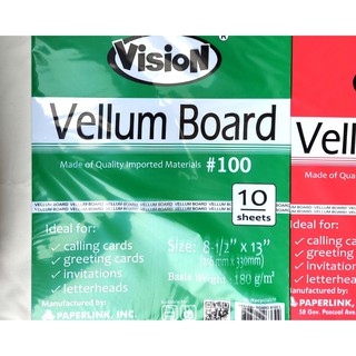 Vellum Board 180gsm and 220gsm,Pack of 10s | Shopee Philippines