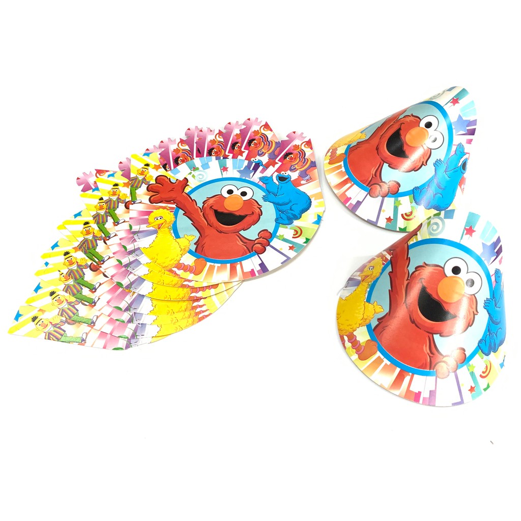10pcs sesame street elmo party hat for birthday party partyneeds ...