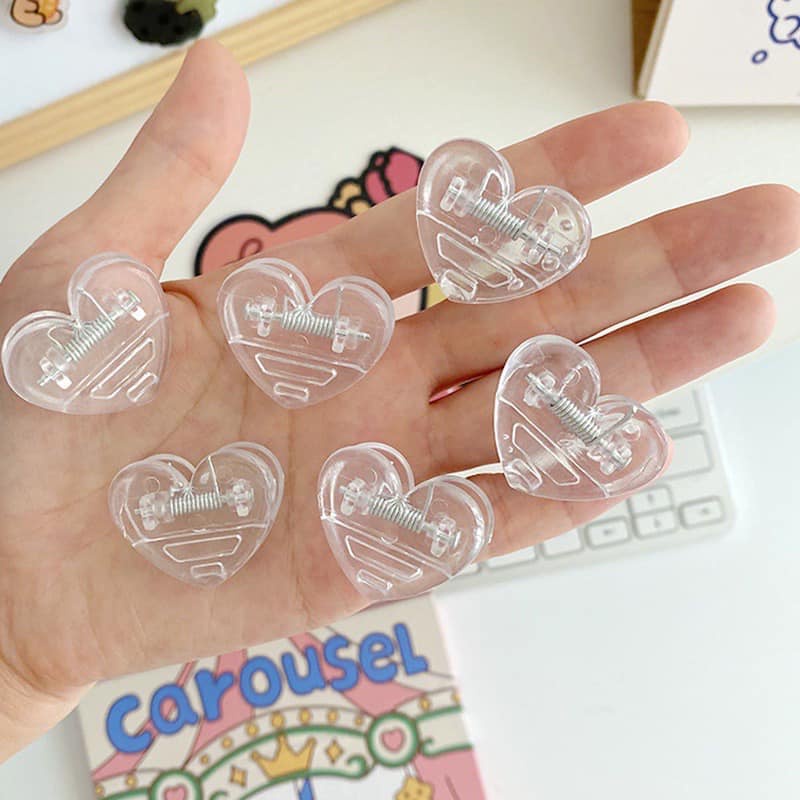 1Pc School Office Document Paper Binder Clips Love Heart Clips Simple ...