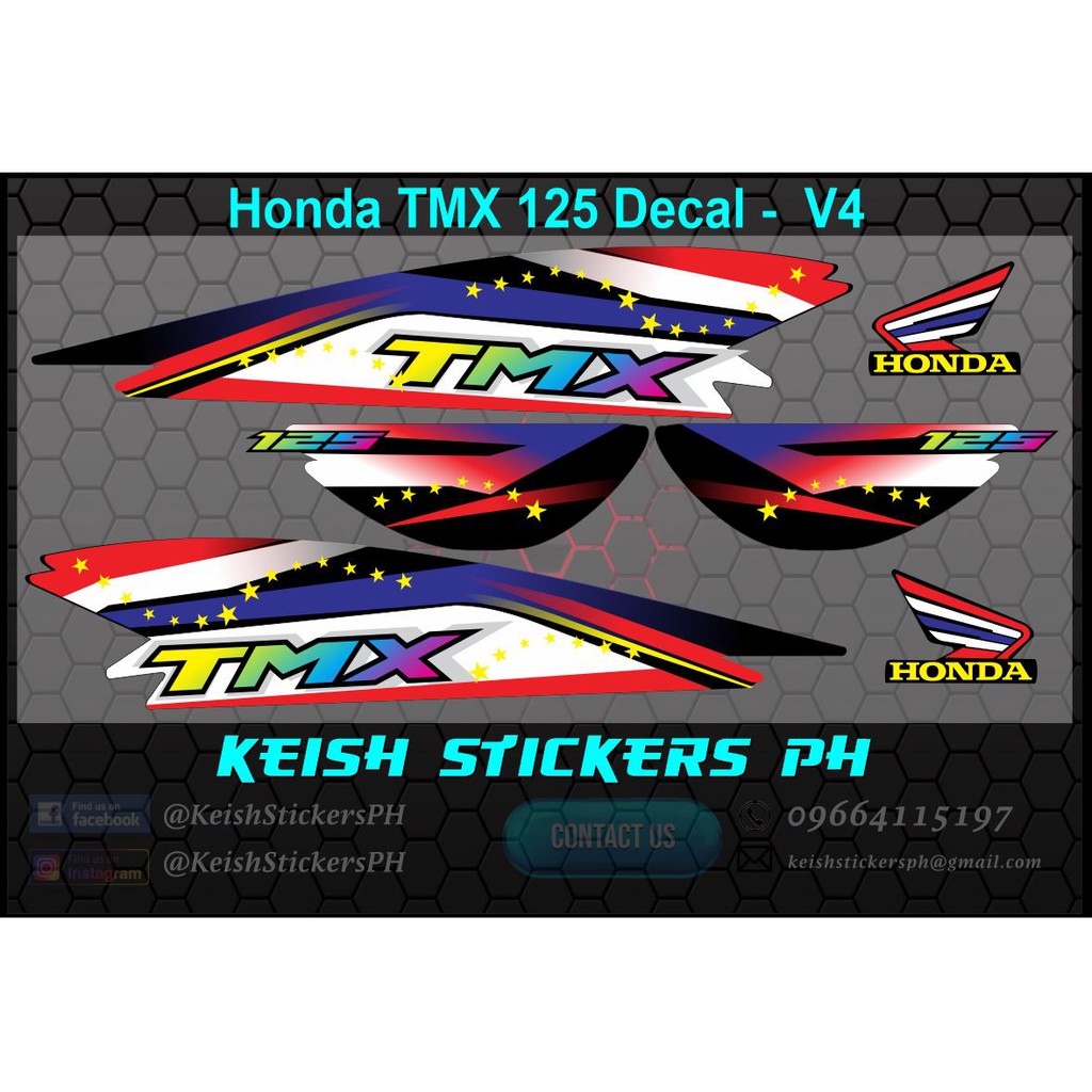 Stock Decals for Honda TMX 125 - V4 | Shopee Philippines