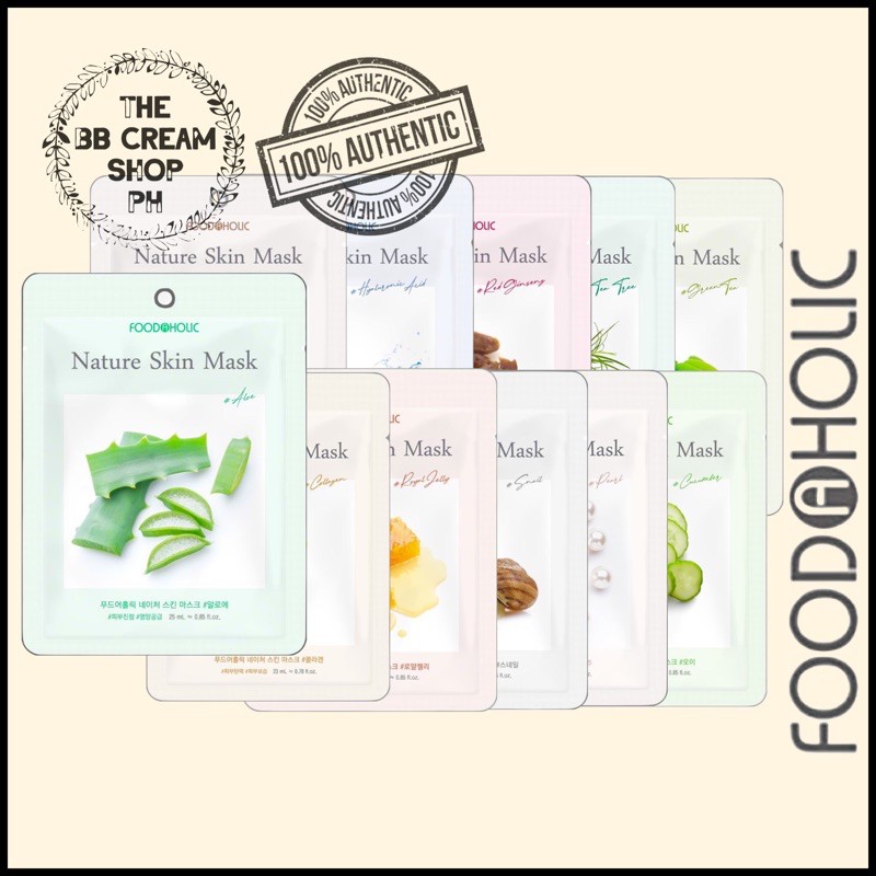 FOODAHOLIC Nature Skin Mask Sheet 25ml 1pc | Shopee Philippines