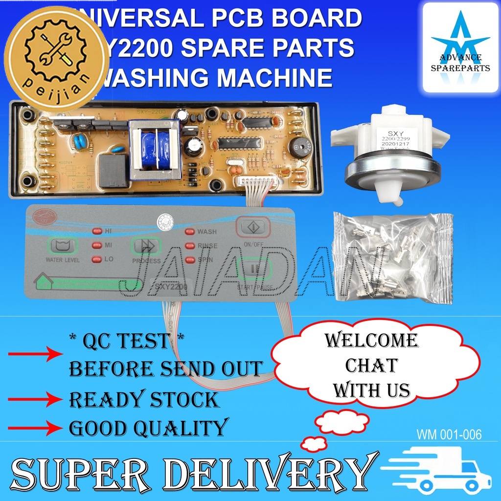 UNIVERSAL PCB BOARD SXY2200 FOR WASHING MACHINE | Shopee Philippines