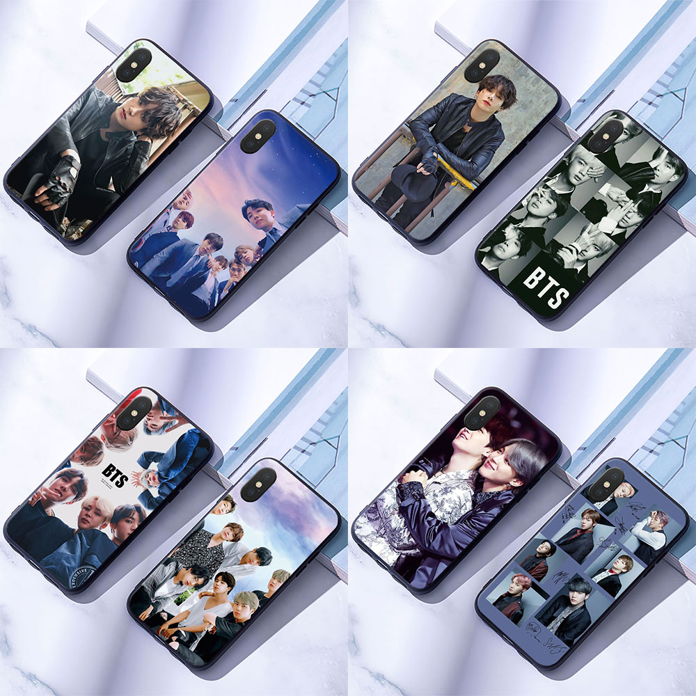For iPhone 6 6S 7 8 Plus X XR Soft Silicone Case Cover BTS | Shopee ...