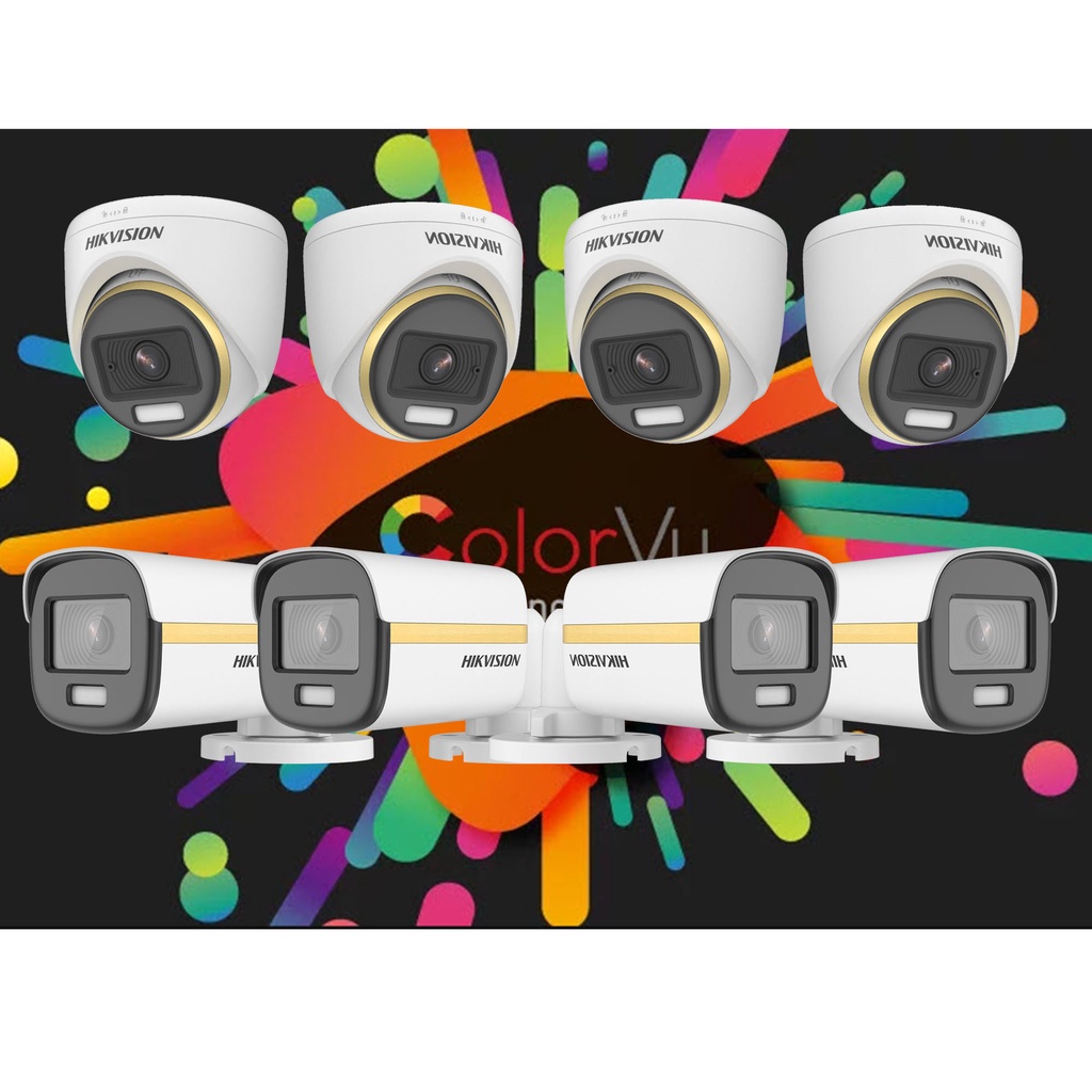 HIKVISION COLORVU PACKAGE 8 Channel 8 Camera 2mp/1080P 24/7 Full Color ...