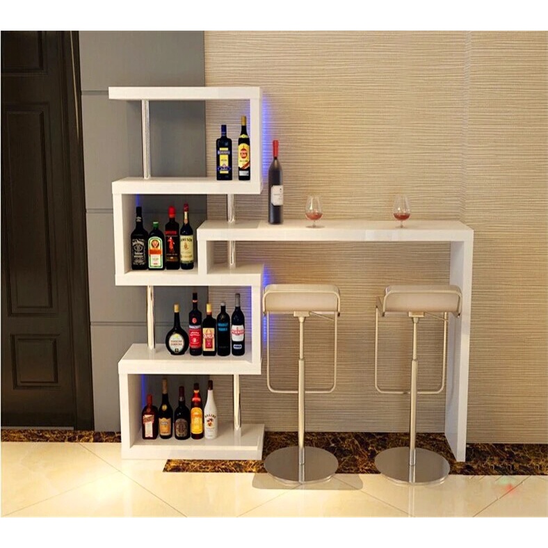 Ergonomic Modern Mini Bar Counter table with Rotating 360 Bar Counter ...