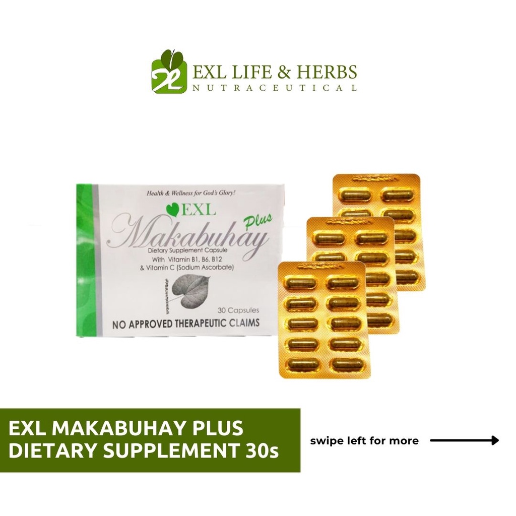 Exl Makabuhay Plus Dietary Supplement 30 Capsules Per Box Shopee Philippines 