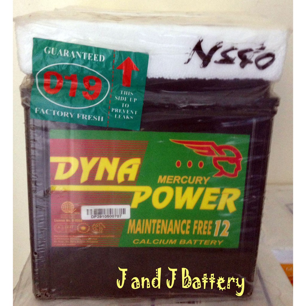 NS40 Dyna Power Battery Maintenance Free - UniTop