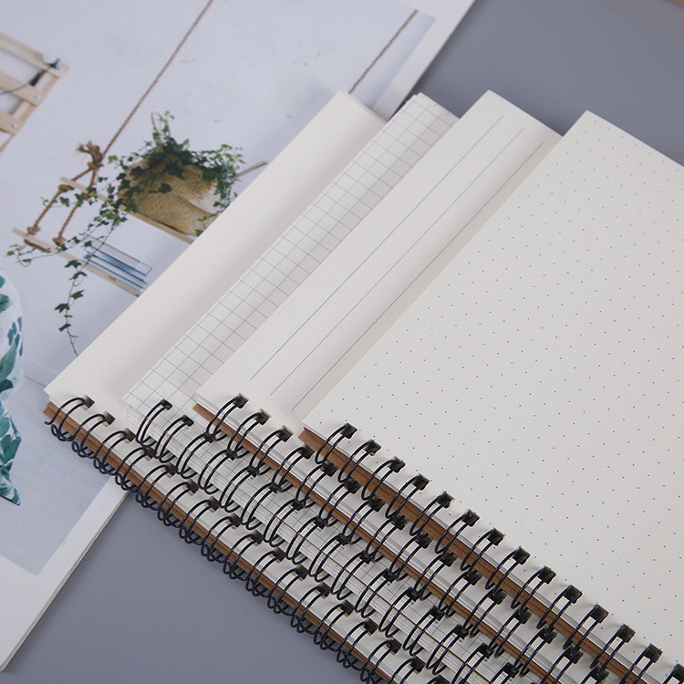 Kraft Spiral Notebook - Lined/ Dotted/ Grid sheets | Shopee Philippines