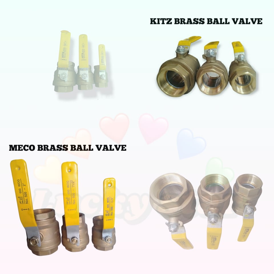KITZ HEAVY DUTY BRASS BALL VALVE & MECO BRASS BALL VALVE SIZE (1 1/4 ...