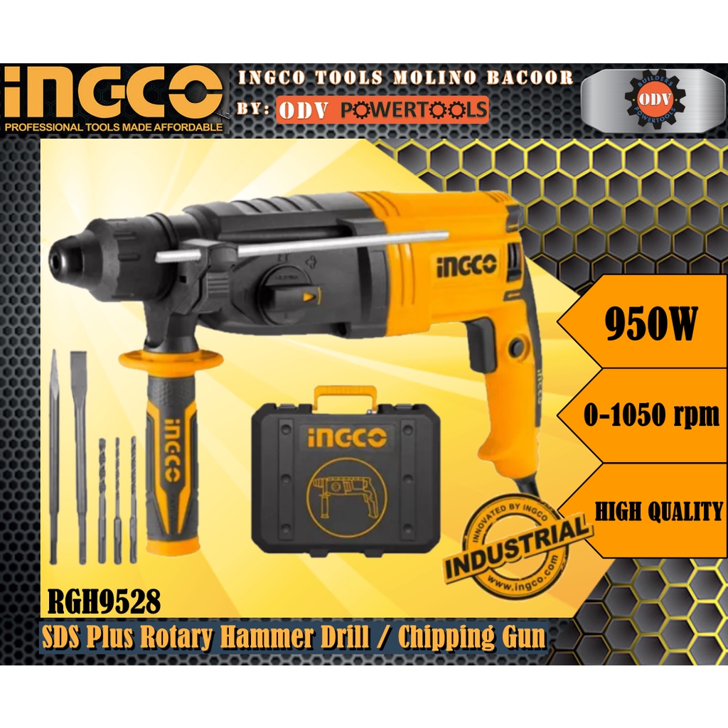 Ingco RGH9528 Industrial SDS Plus Rotary Hammer Drill / Chipping Gun ...
