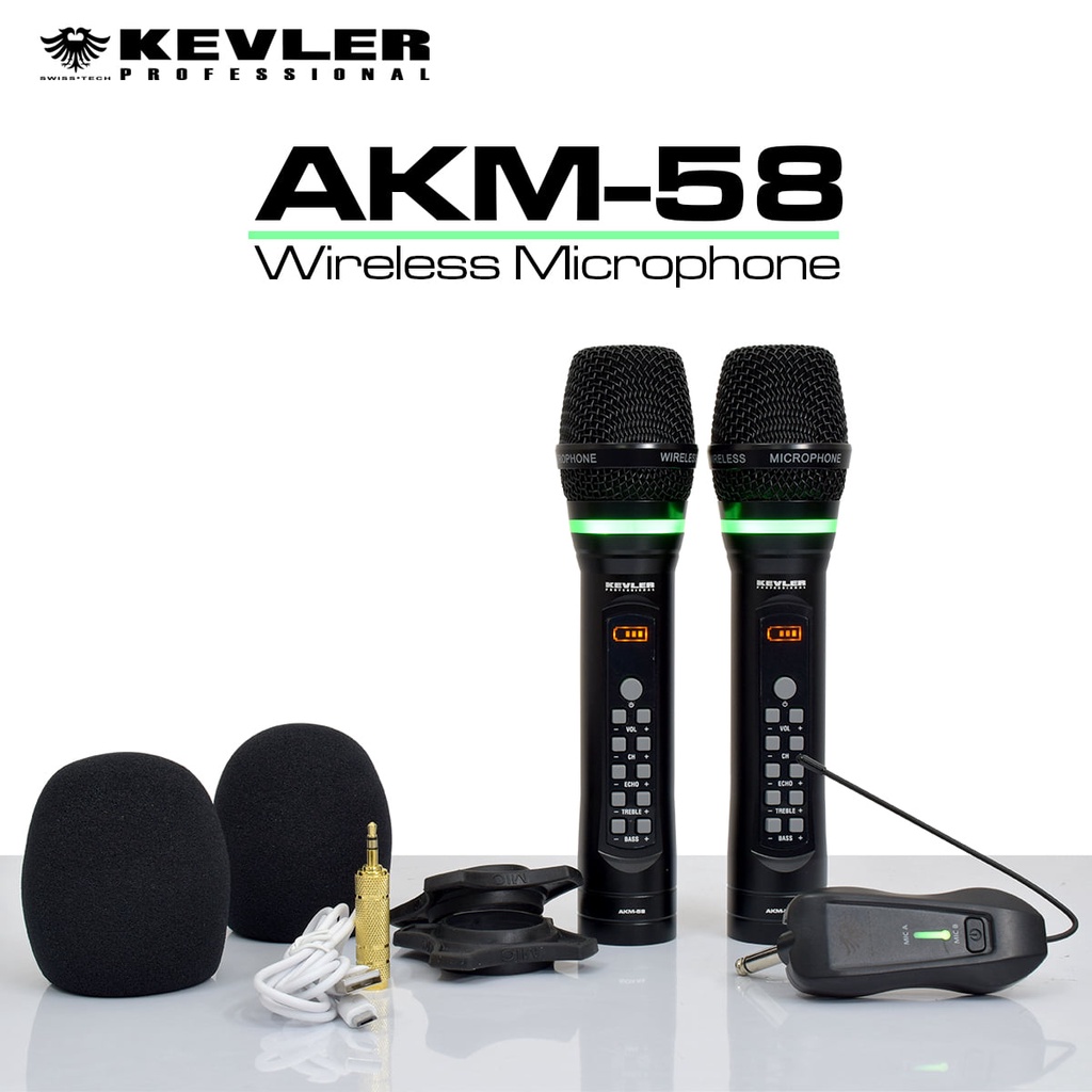 Kevler AKM-58 UHF DUAL Wireless Microphone | Shopee Philippines