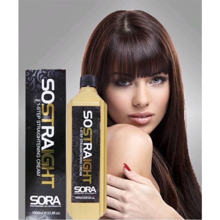 Sora So-Straight 1-Step Straightening Cream 1000ml Hair Rebonding ...